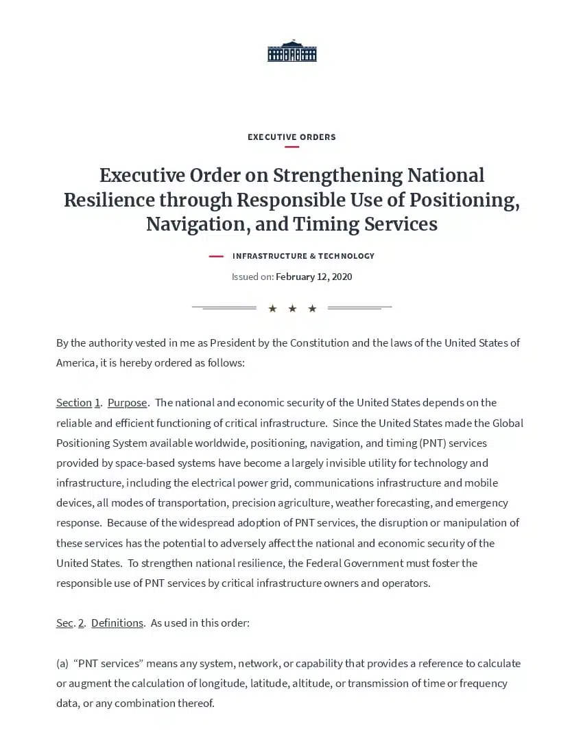 Executive Order on Strengthening National Resilience through ...